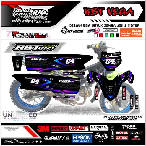 Decal RBT Vega Lama Old Fiz RSTICKER TRAIL CUSTOM Duck std gtx trabas ...