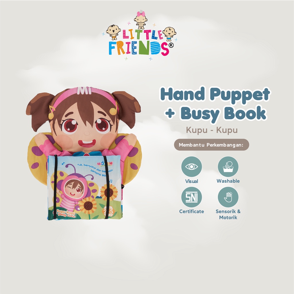 Hand Puppet Hand Doll And Cute Butterfly Busy Book Little Friends X ...