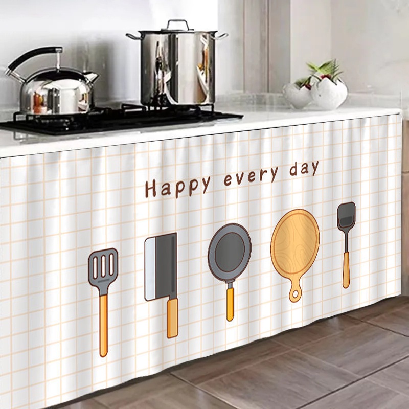 Langsir Sinki Table Top Custommade Simple Cabinet Curtain Simple ...