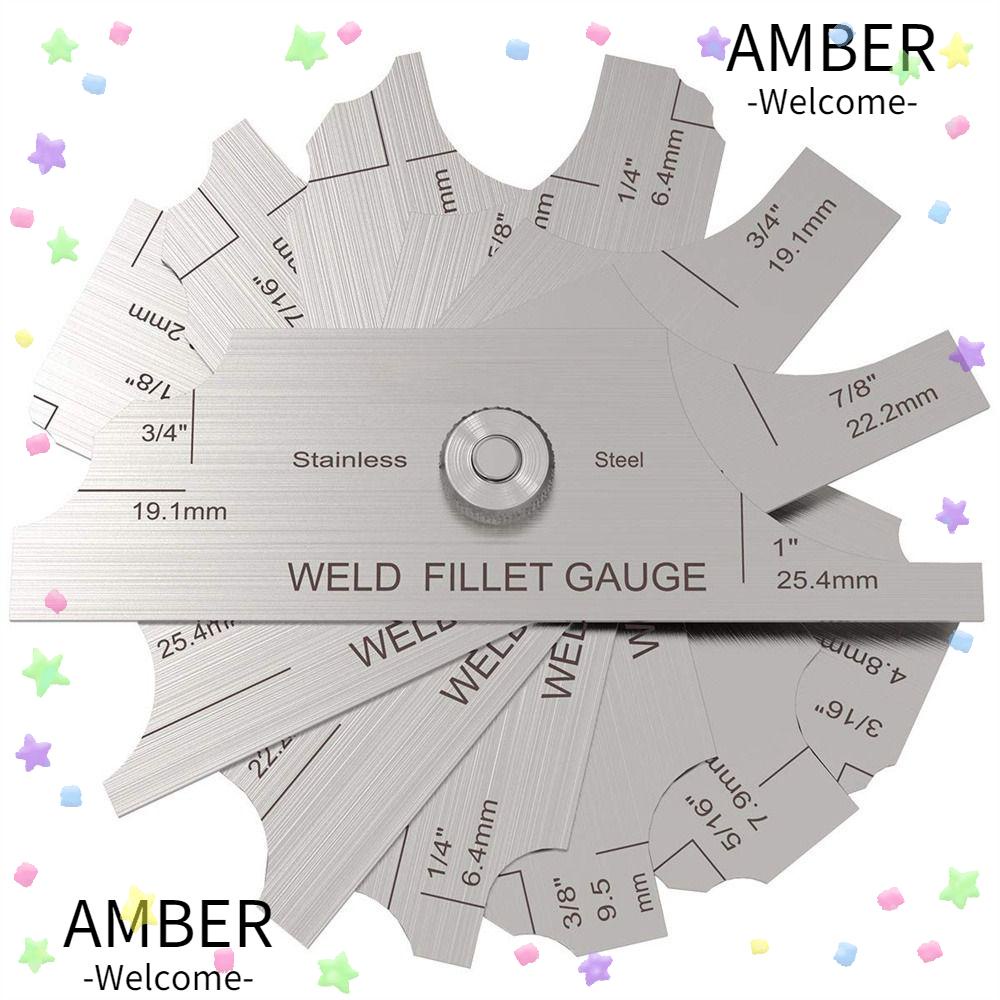 AMBER1 7PCS Weld Fillet Gages Set, MM & Inch Metal Welding Gauge, Ulnar ...
