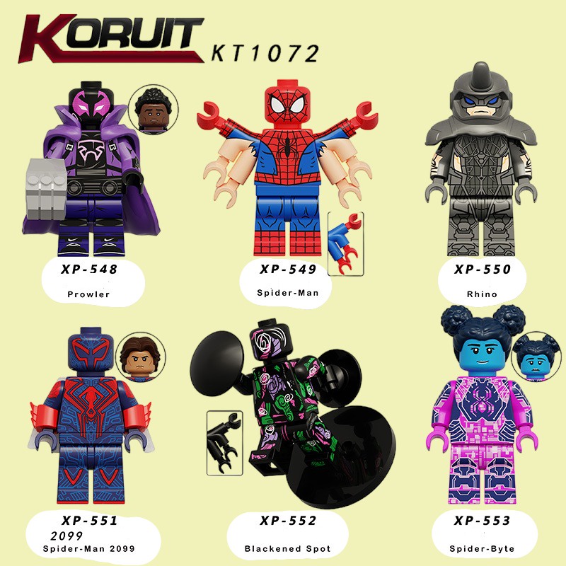 Mini Assembly Toy Superhero Spider-Man Across The Spiderverse KT1072 ...