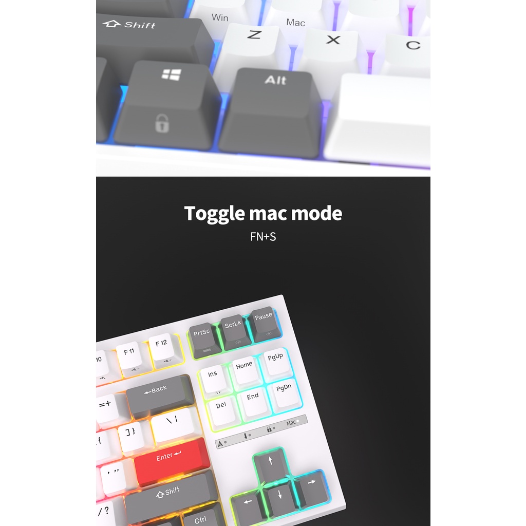 Royal Kludge RK R87 Wired Professional Game Hotswap Mechanical Keyboard ...