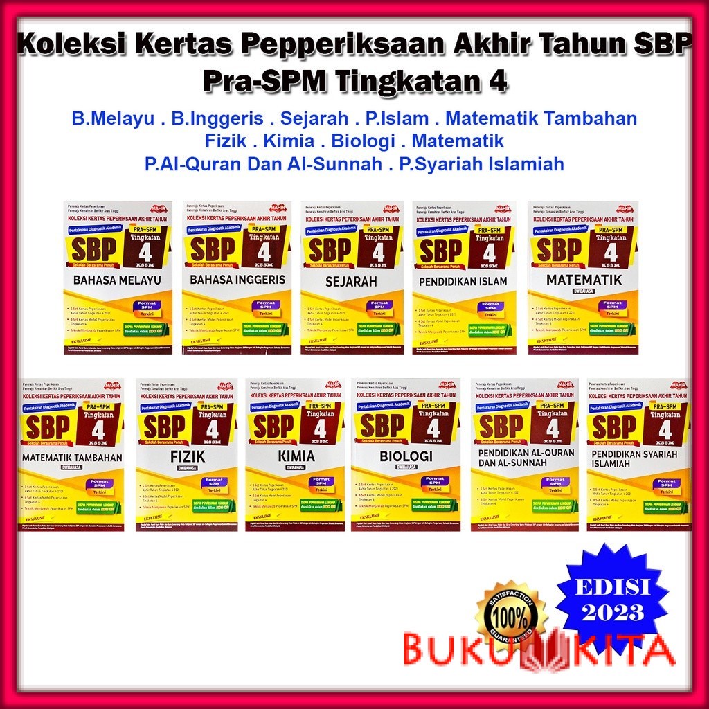 Buku Latihan : Koleksi Kertas Peperiksaan Akhir Tahun SBP Pra-SPM ...