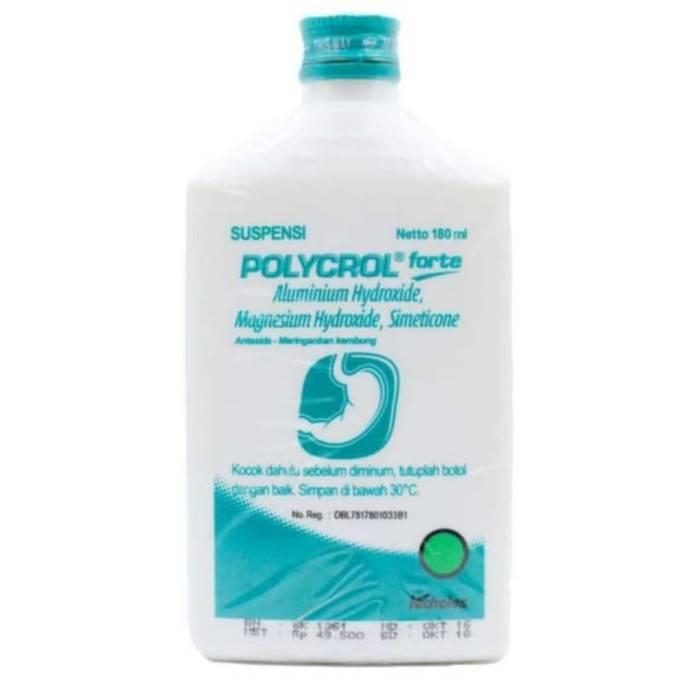 Polycrol Forte Suspension 100ml/ulcer And Bloating Medicine | Shopee ...