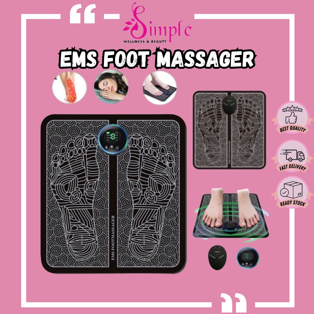 Usb Ems Foot Massager Mat Pad Portable Electric Massage Pad Relax Feet