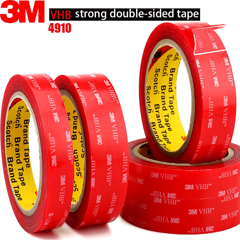 3M VHB 4910 Double Sided Tape High Temperature Transparent Clear Acrylic Foam Adhesive 1.0MM ...