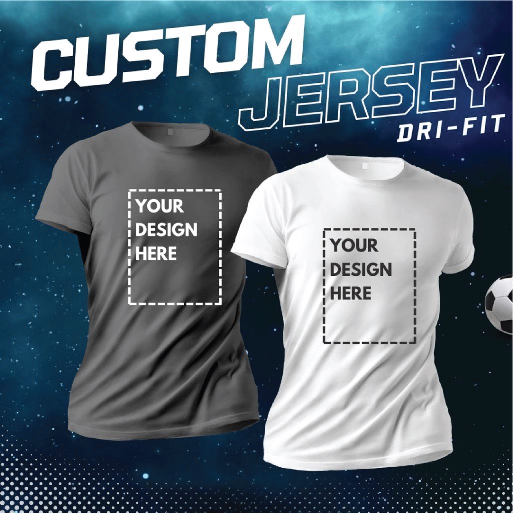 CUSTOM T-shirt Printing Jersey Cetak Baju Custom Print Baju Jersi ...