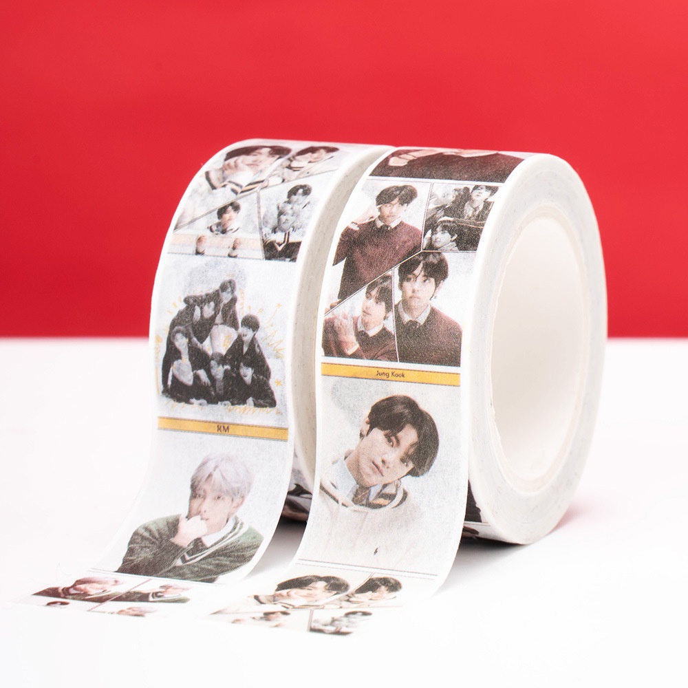 Kpop Bts MAP OF THE SOUL7 Cartoon Paper Adhesive Tape Sticker Diy Hand ...