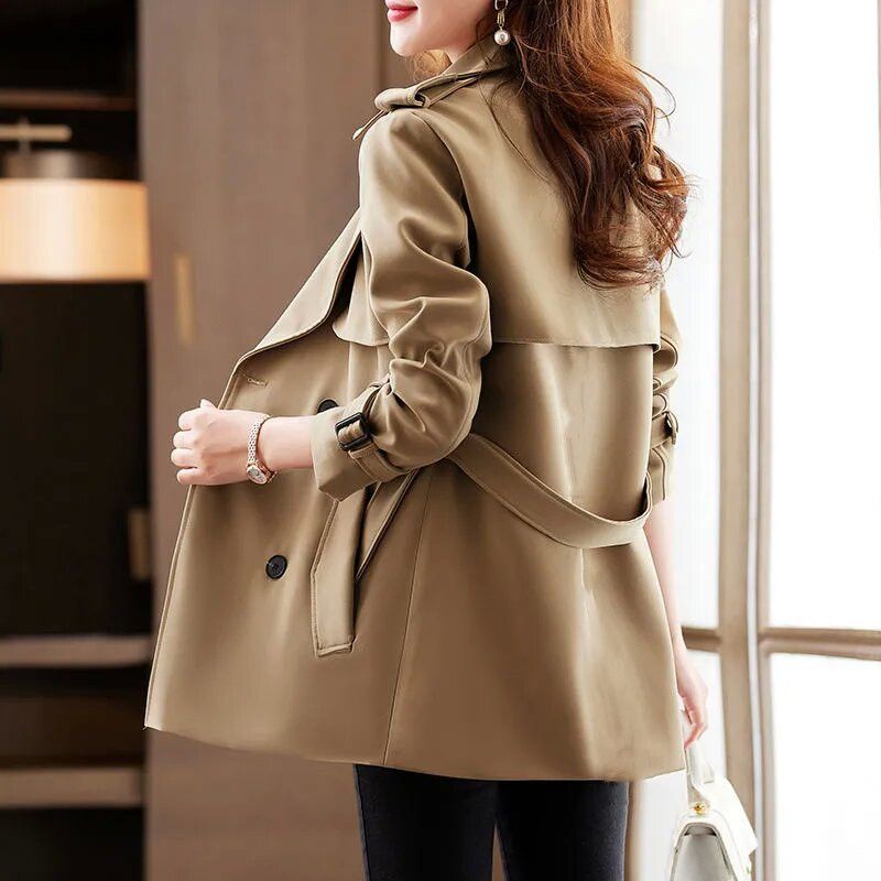 Small High-End Women's Trench Coat, Spring and Autumn New Fashion ...
