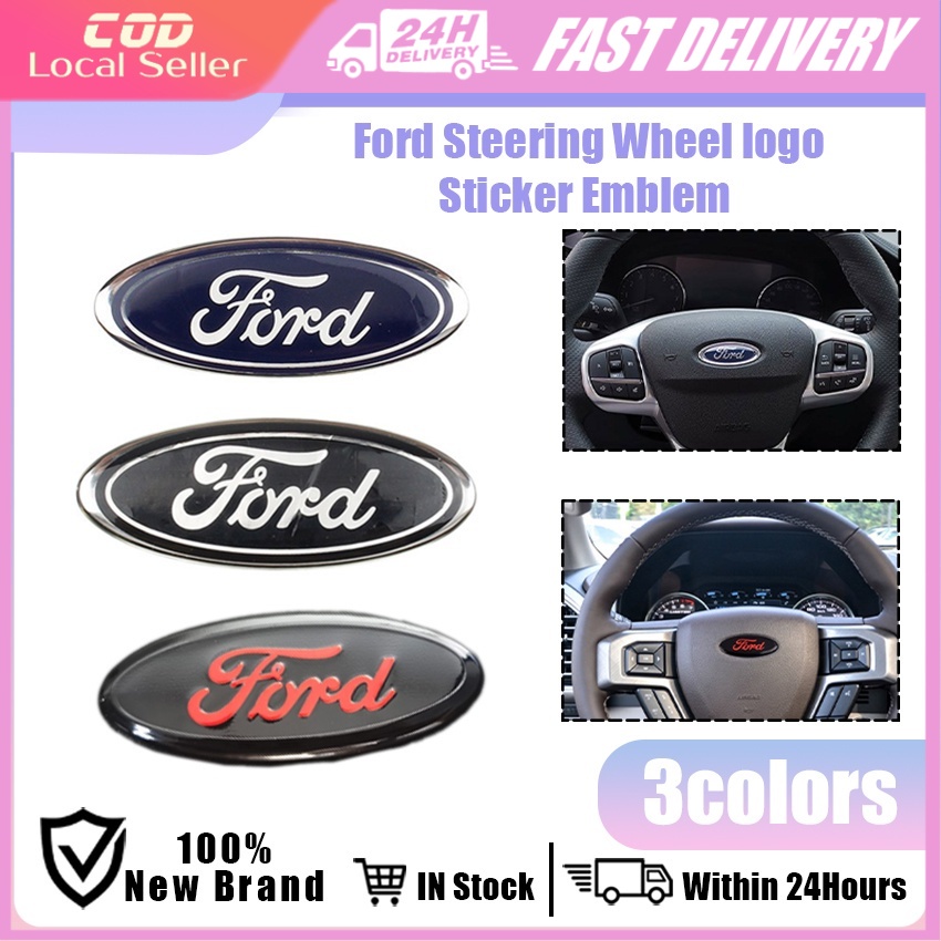Ford Steering Wheel Emblem Sticker Auto Logo Decorative Badge Decal for ...