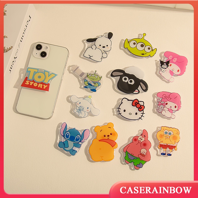 Cute Hello Kitty Kuromi Pochacco Mobile Phone Stand Holder Toy Story ...