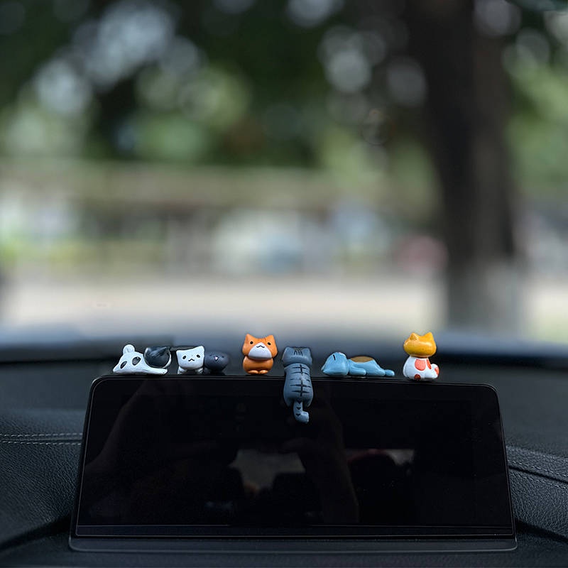 Hanging Panel Back Shadow Cat Cute Cartoon Car Screen Decoration Car ...