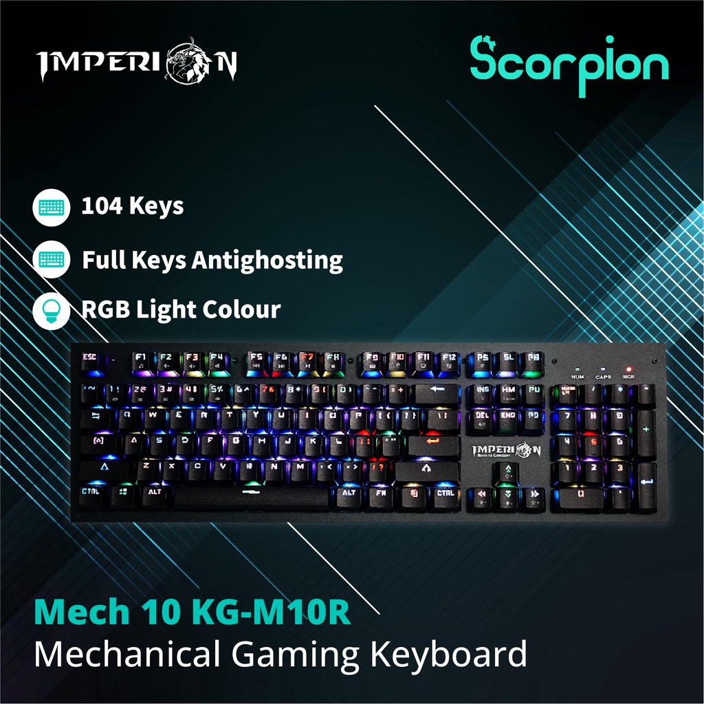 Imperion Mech 10 KG-M10R Mechanical Gaming Keyboard | Shopee Malaysia