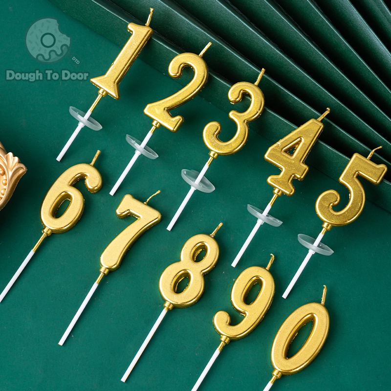 Gold Number Candle Birthday Candle Number Candle Birthday Candle Nombor ...
