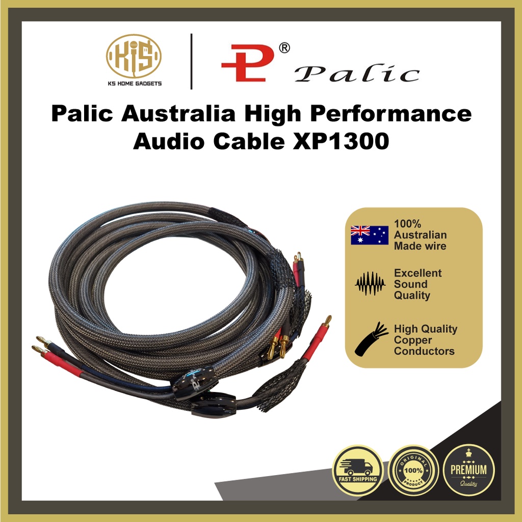 Palic XP1300 Flat Copper Speaker Audiophile Cable With Spade hifi (2.5 ...