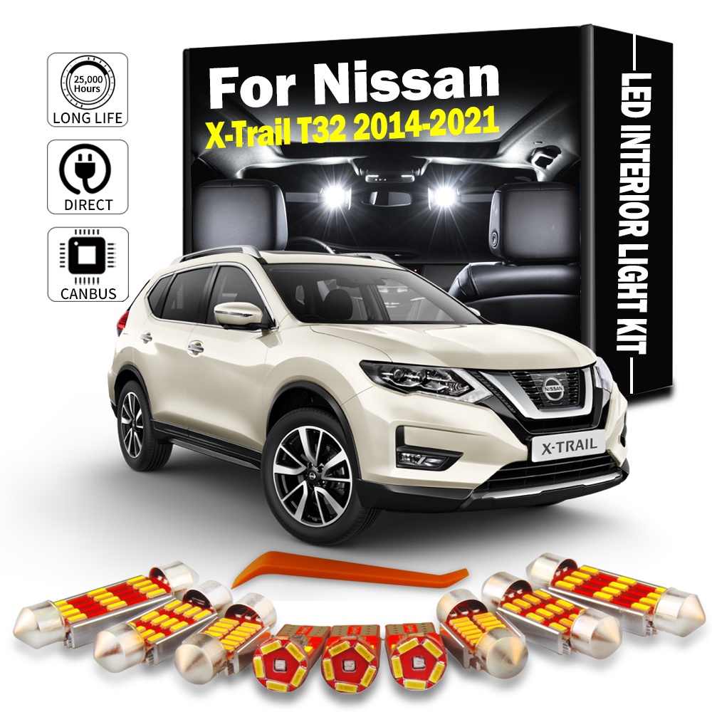 9Pcs Interior LED For Nissan X-Trail Xtrail X Trail T32 2014 2015 2016 ...
