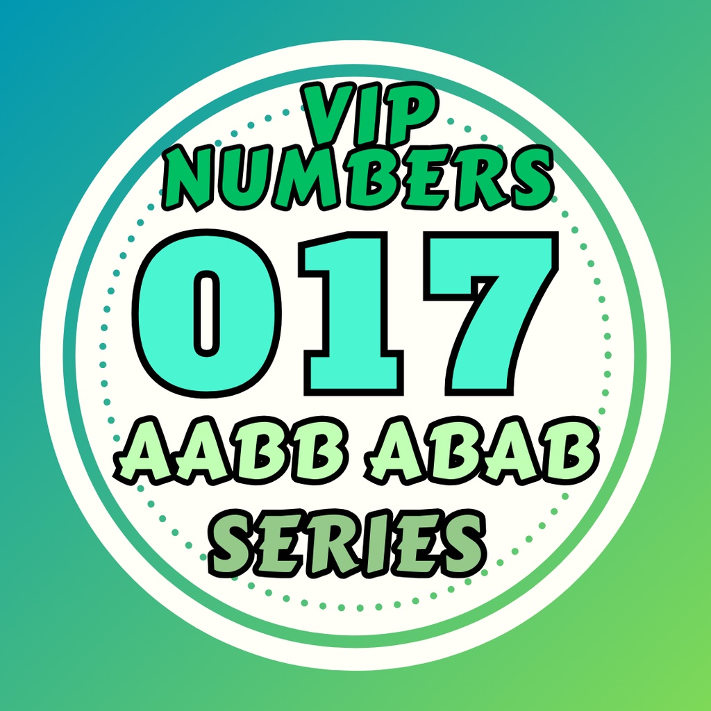 VIP Number AABB ABAB 017 Series Malaysia Beautiful Phone Number Lucky ...