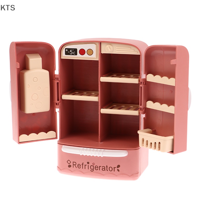 KTS Dollhouse 1:12 Miniature Double Door Refrigerator Freezer Home ...