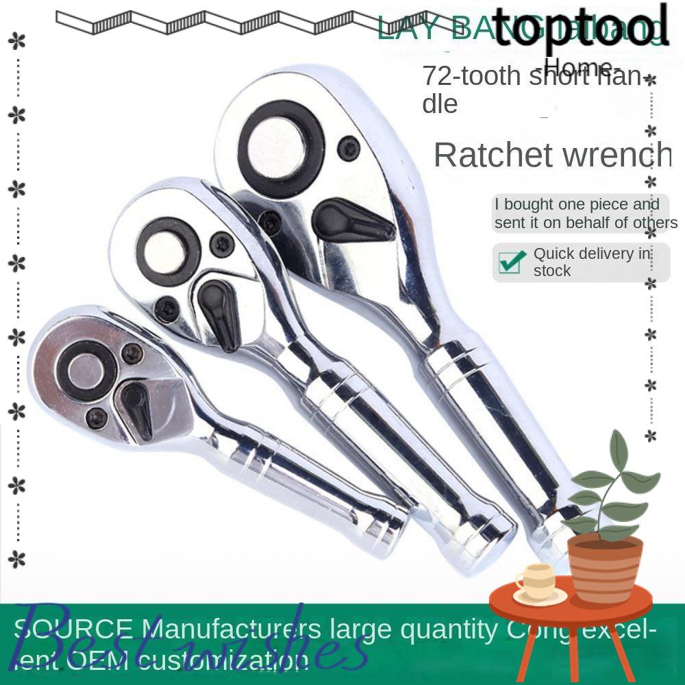 TOPTOOL Ratchet Wrench Head, 72-Tooth Fast Auto Repair Tool, Small Fly Automatic Two-way Socket ...