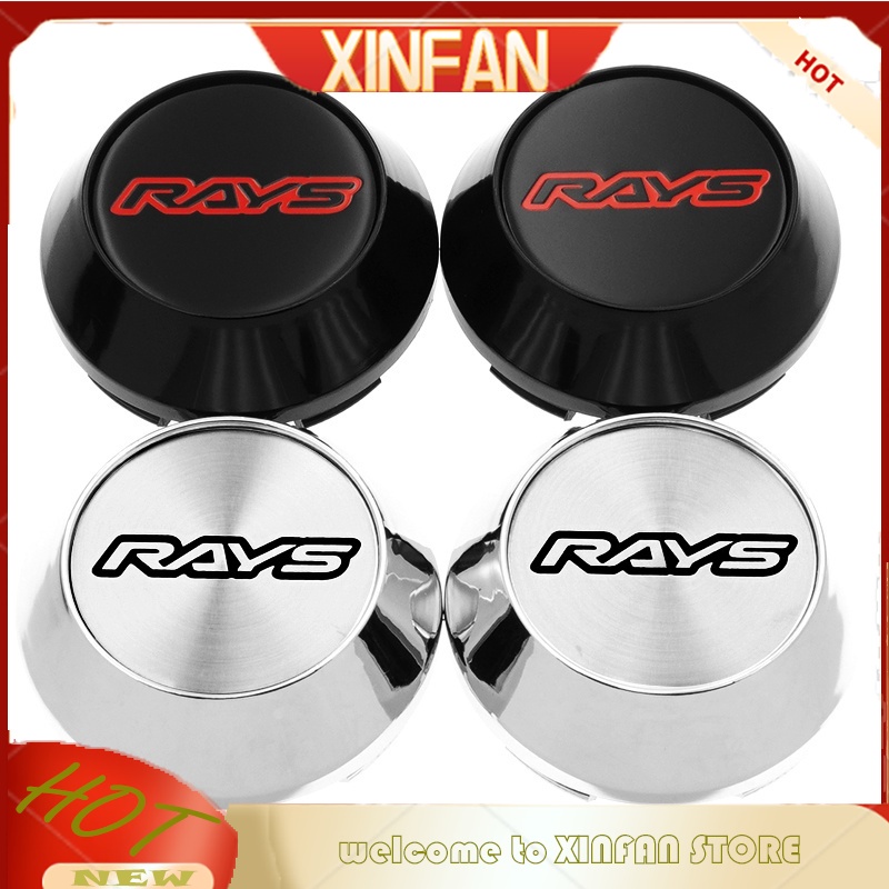 XINFAN 4pcs with Metal Ring 65mm Japan Volk Racing Wheel Center Cap ...