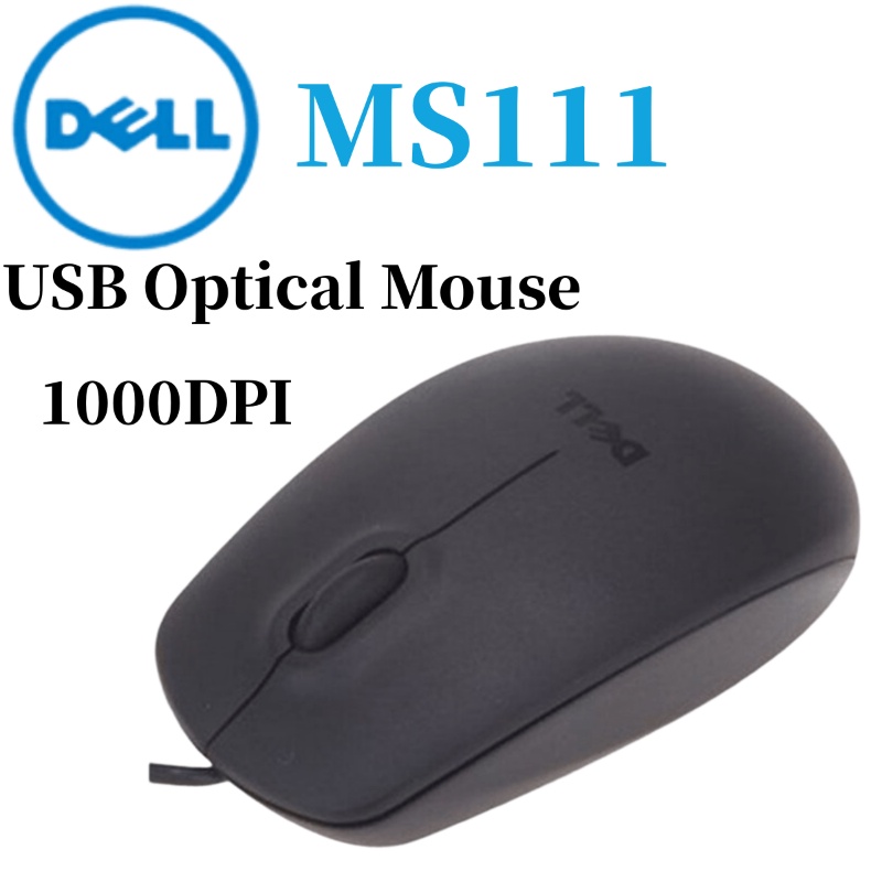 [24 Hour Shipping] Dell MS111 USB Optical Mouse 1000 DPI Scroll Wheel ...