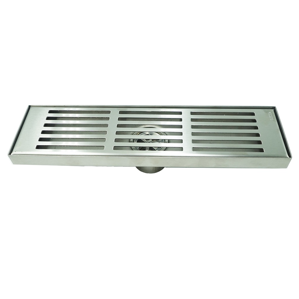 LINEAR SHOWER DRAIN 12-INCH WITH REMOVABLE GRATE, PROFESSIONAL BRUSHED ...