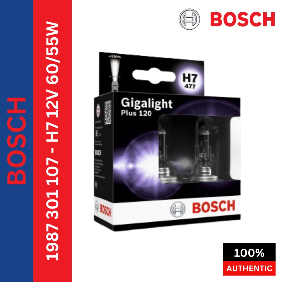 1987 301 107 - 12V 60/55W Bosch Gigalight Plus 120 H7 Headlight Bulb ...