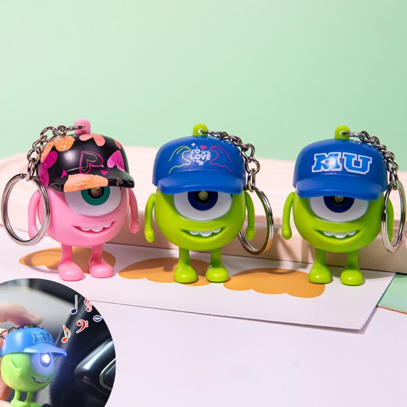 Pop Creative Cartoon Cute LED Big Eyes Keychain I Love Your Voice Toy ...