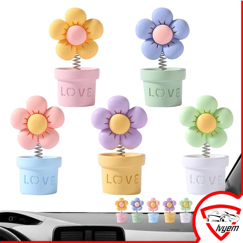 Dancing Flower Car Dashboard Decoration Cute Bobblehead Simulation ...