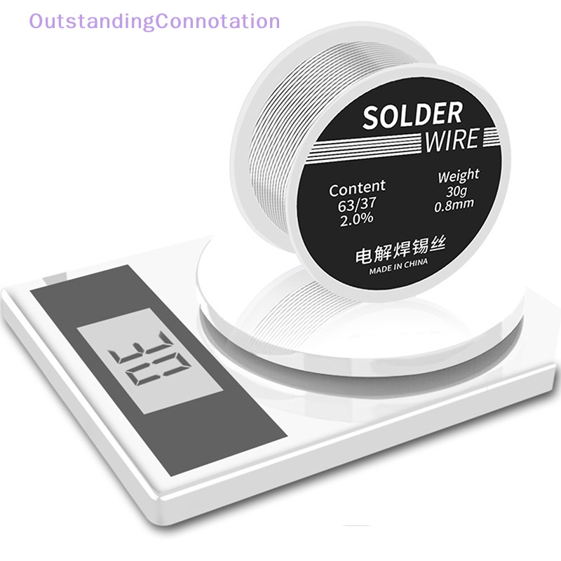 OutstandingConnotation 30g 0.8mm Welding Solder Wire High Purity Low Fusion Spot Rosin Soldering ...