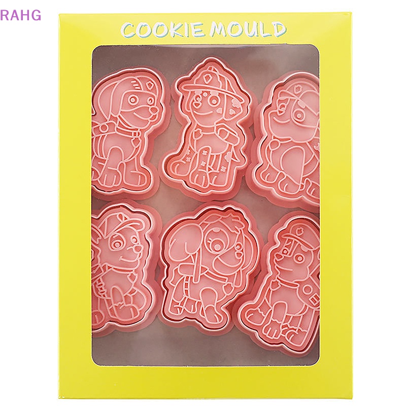 RAHG 6 Pcs/Set Cookie Cutters PAW Patrol Puppy Dog Stamp Embosser ...
