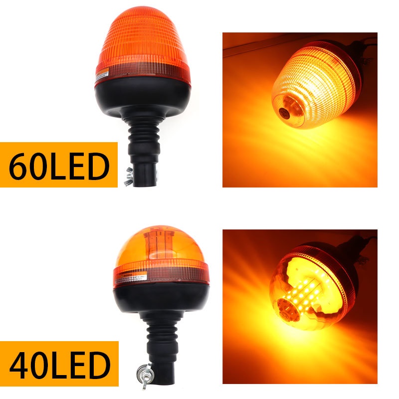12V-24V LED 3 Modes Tractor Beacon Light Rotating Beacon Rotary Warning ...
