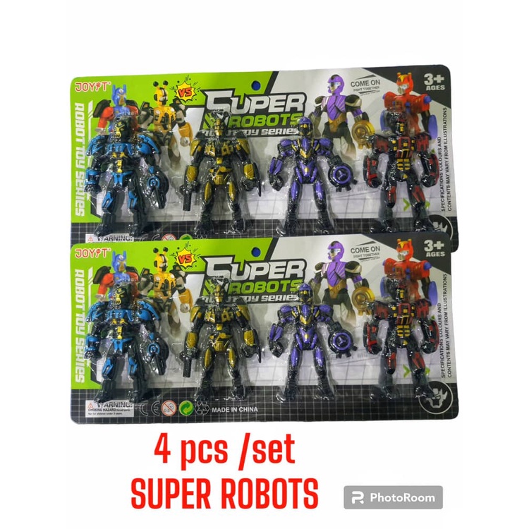 SUPER ROBOTS TOY SERIES / 4 IN 1 SUPER ROBOTS SET / KIDS SUPER ROBOTS ...
