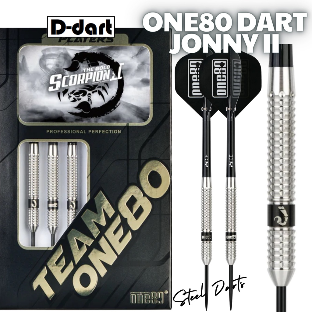 ONE80 STEEL TIP DART - 23G GOLDEN SCORPION JONNY II VHD TUNGSTEN ...