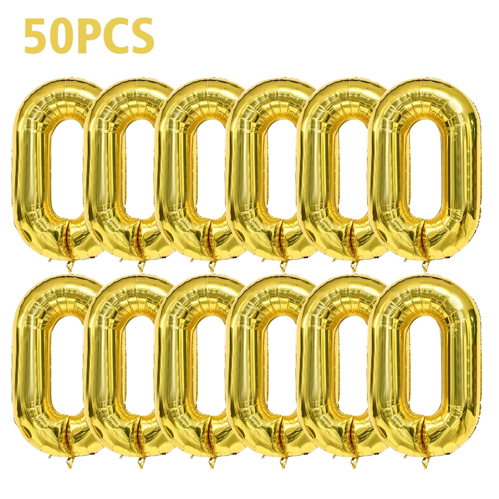 50pcs 16inch For 80s 90s Party Anniversary Retro Theme Foil Chain ...