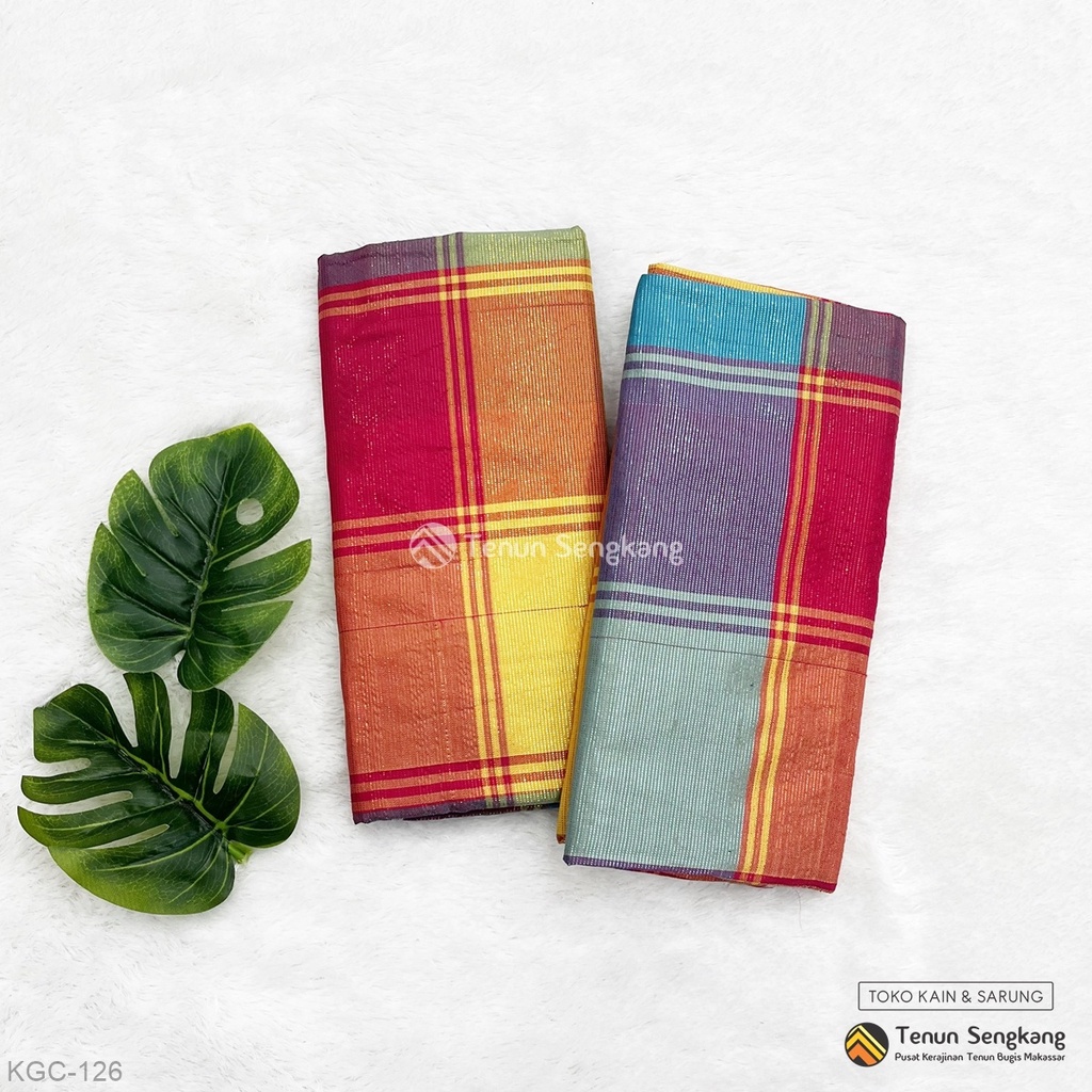 Makassar Bugis Sarong Pink Blue JIngga Box - Sengkang Woven KGC-126 ...
