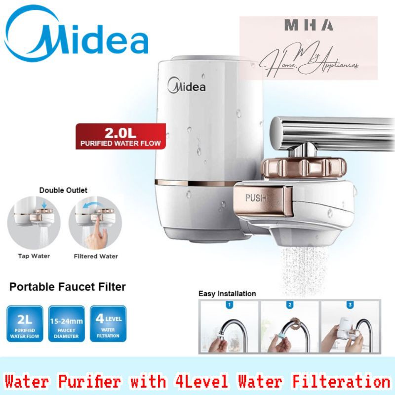 Midea Water Filter Portable Faucet Water Purifier MC122-2 | Shopee Malaysia