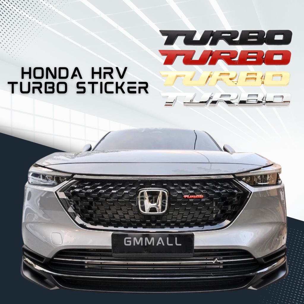 HONDA HRV 3D Car Metal TURBO Emblem Logo Sticker Badge Accessories ...