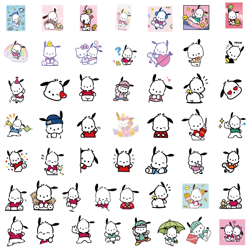 POCHACCO 50 pcs Waterproof Non Repeating Stickers Pack | Shopee Malaysia