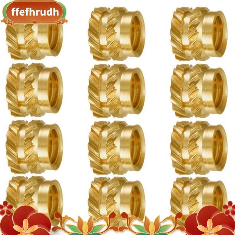 100Pcs M3 Thread Knurled Brass Threaded Heat Set Heat Resistant Insert ...