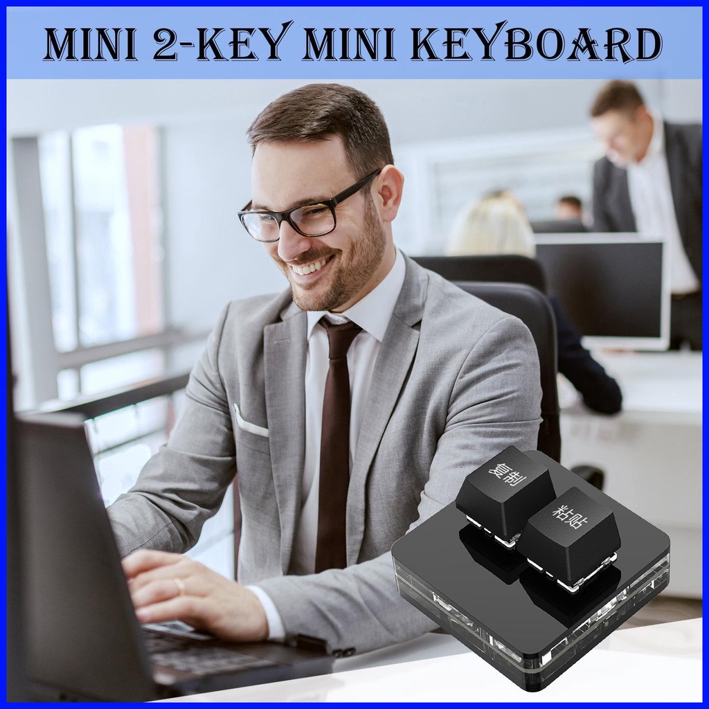Copy and Paste 2 Key Keyboard Mini USB Keypad Copy and Paste Universal ...