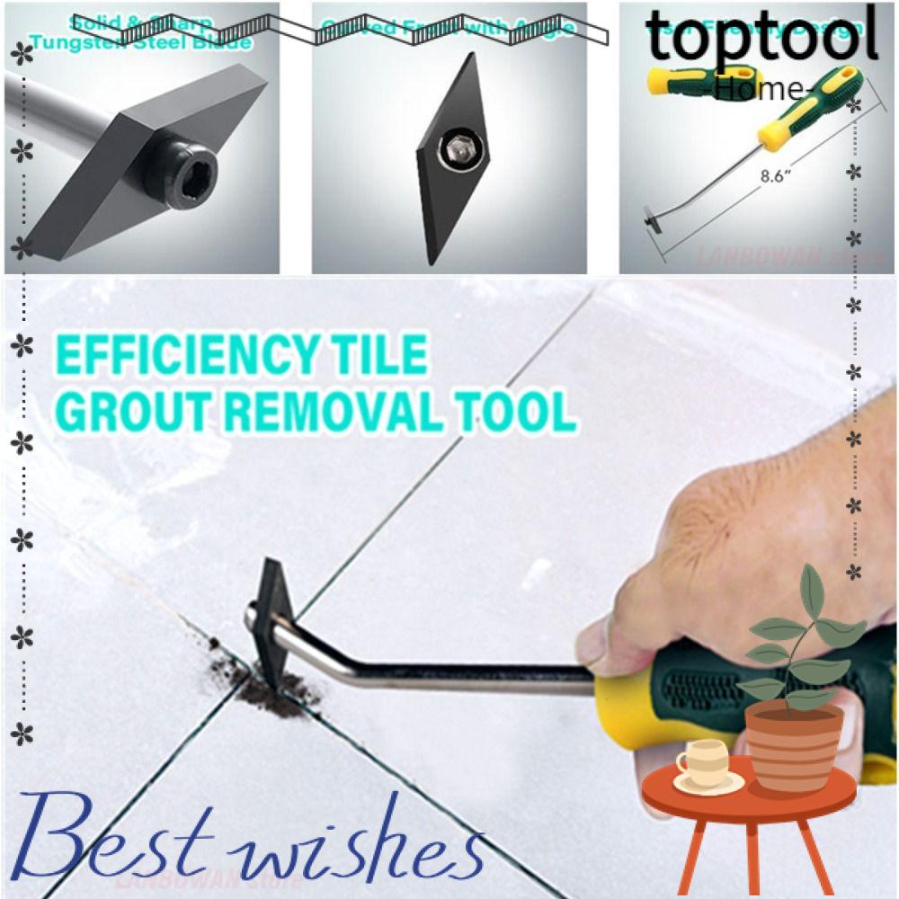 TOPTOOL Tile Grout Remover, Tungsten Steel Construction Tools Tiles Gap ...
