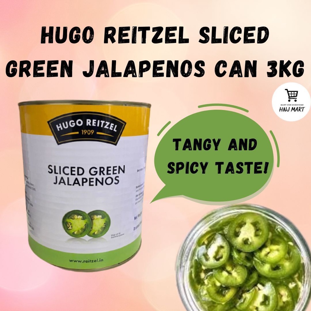 Hugo Reitzel Sliced Green Jalapenos 3kg Pickle Jalapenos Sliced Crunchy ...