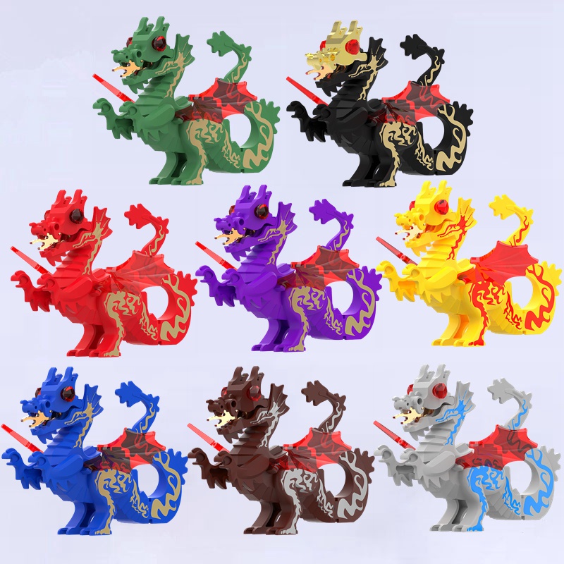 House of the Dragon Medieval Big Dragon Movie Building Blocks Toys For ...