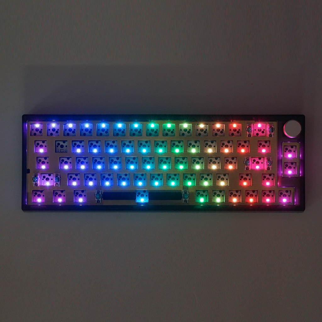 Mathew Tech MK66 Pro mechanical keyboard Kit hot-swappable 3-mode lubed ...
