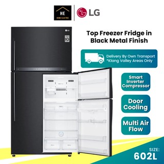 LG 602L 2 Door Top Freezer Refrigerator GR-H802HQHM with Smart Inverter ...