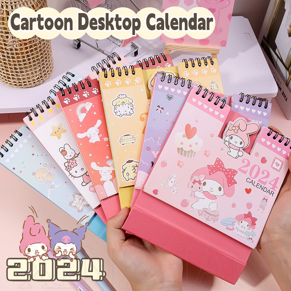 Kawaii Hello Kitty Kuromi Melody Calendar / School Office Stationery ...