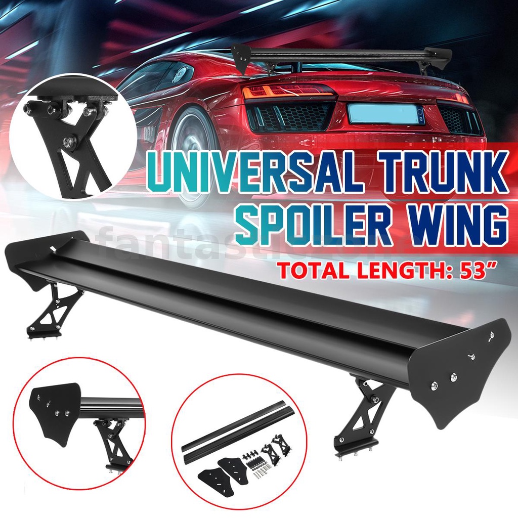 135cm/53inch Adjustable Universal Car Rear Trunk Boot Lip Spoiler Wing ...