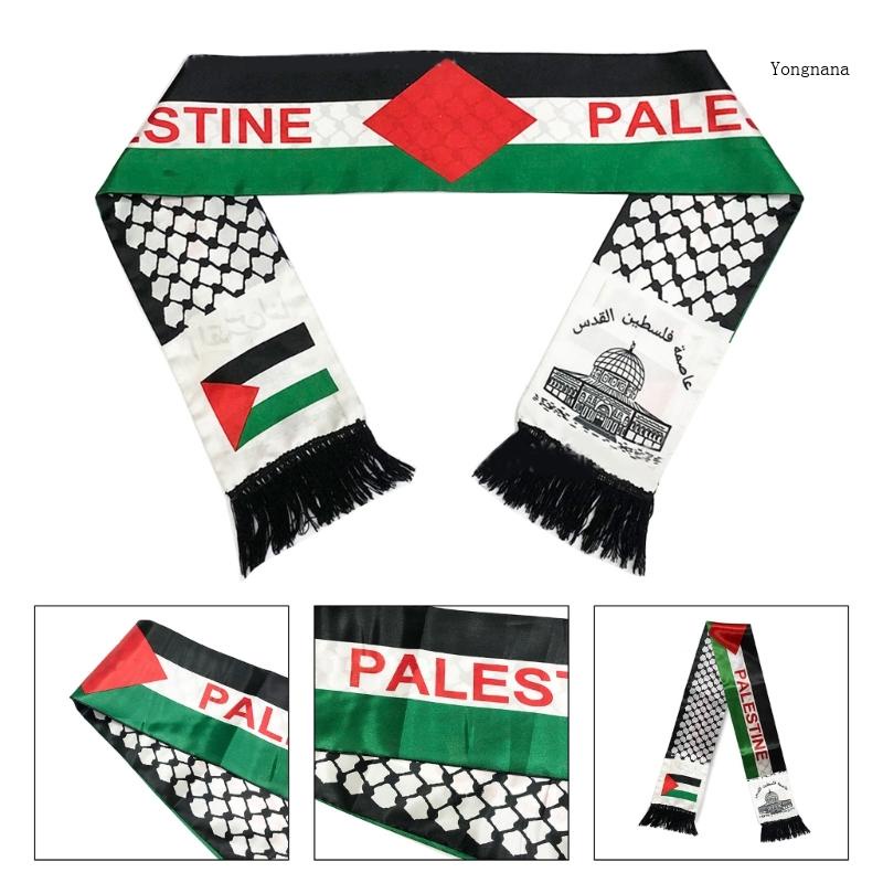 【CH*】 Palestine Flag Scarf Print Neck Shawl Jerusalem Arabian Sash ...