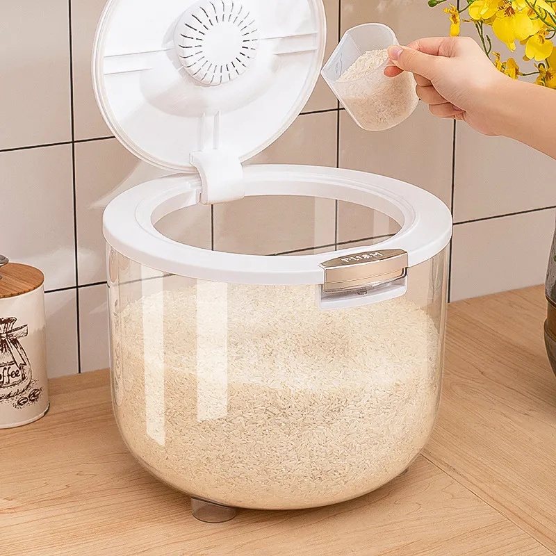 Kitchen Rice Storage Box Collection Rice Bucket Moisture-proof Sealed ...
